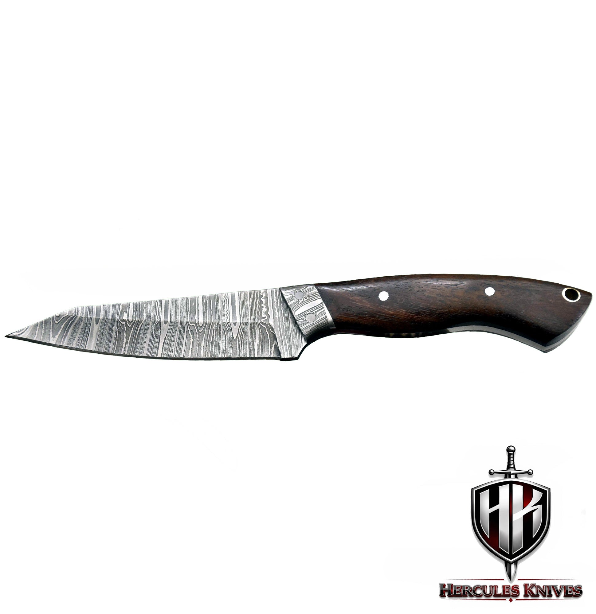 T87-Custom Hand Forged Damascus Steel Hunting Knife with Walnut Handle ...