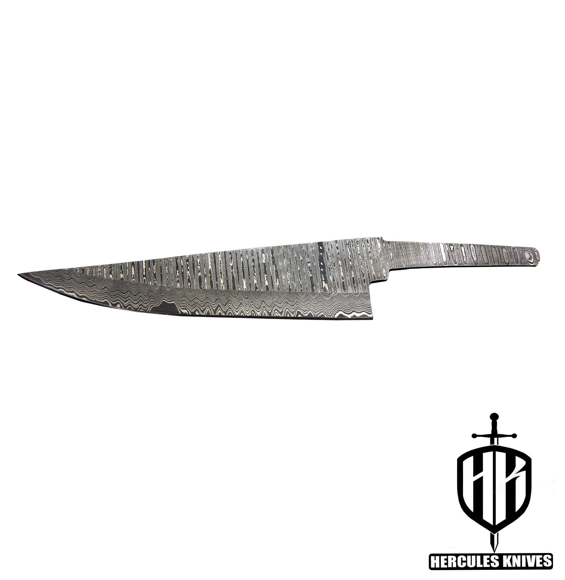MB655-Custom Hand Forged Damascus Steel Blank Blade Chef Knife Handmad - Herculesknives