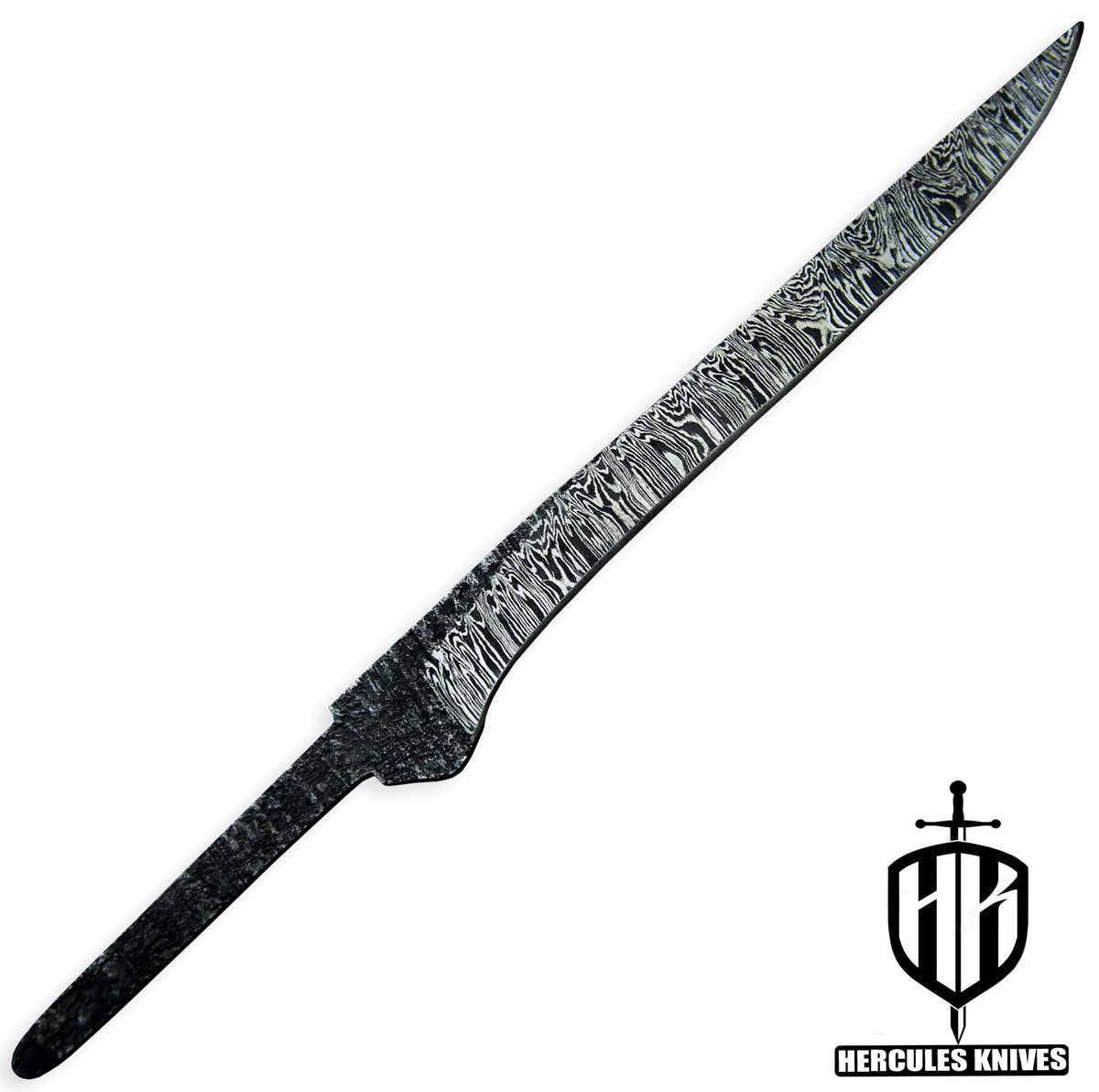 Hercules Custom 10.5"OAL Hand Forged Hammered Damascus Steel Blank ...